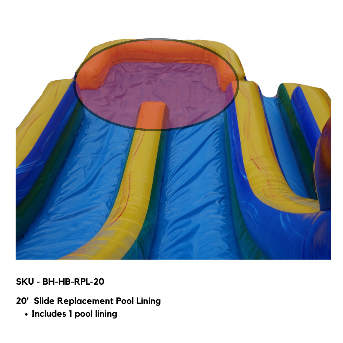 20 Slide Pool Lining Replacement (Blue) | HullaBalloo Sales