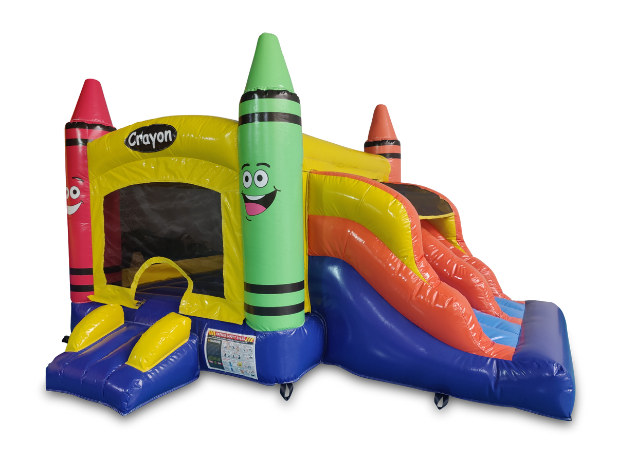Mini Crayon Bounce House Slide | HullaBalloo Sales