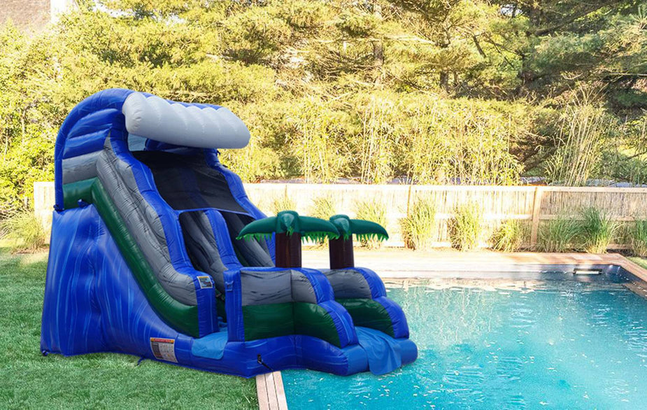 12' Tropical Pool Side Inflatable Slide | HullaBalloo Sales