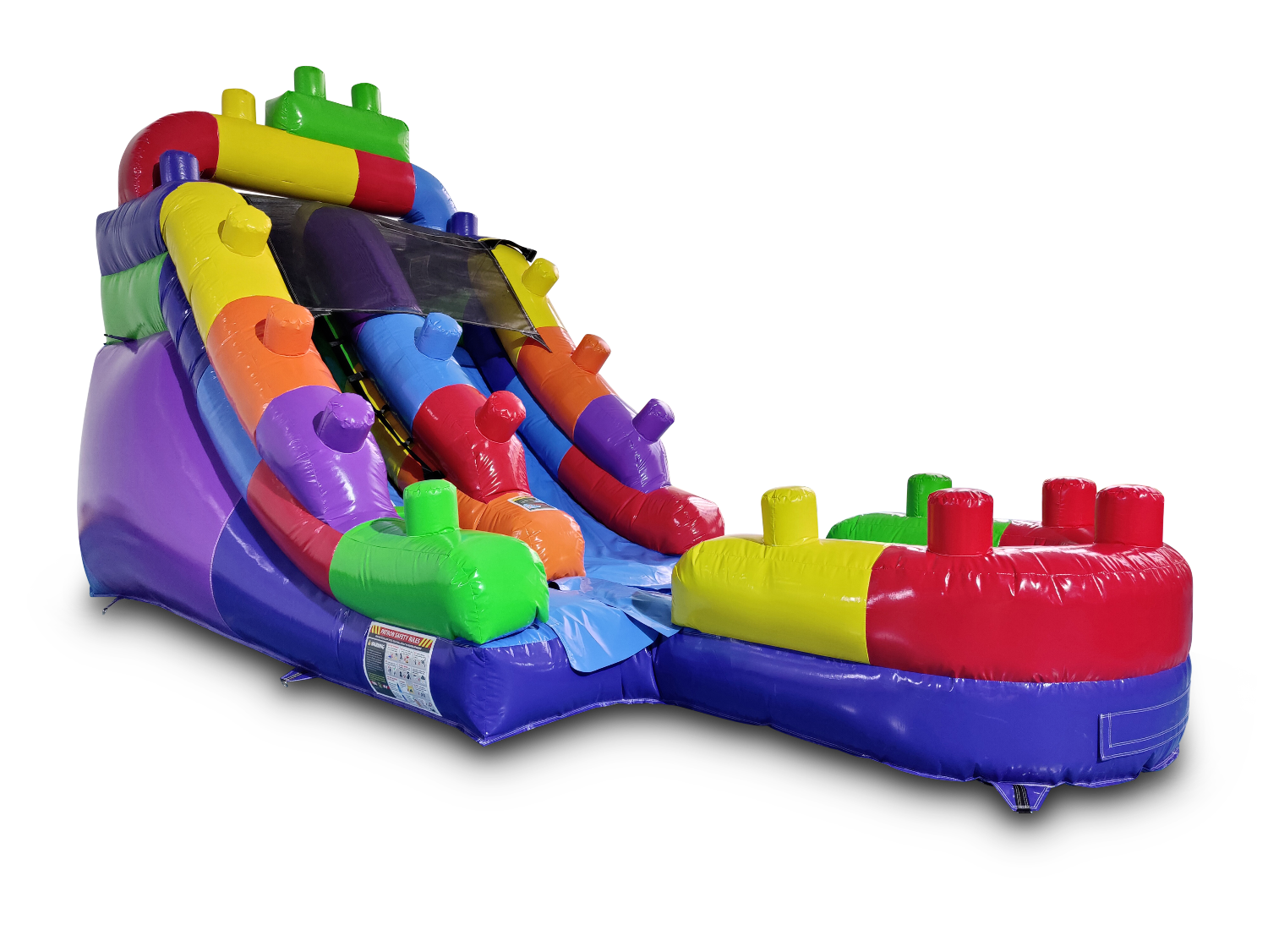 12' Blocks Inflatable Slide Wet/Dry | HullaBalloo Sales